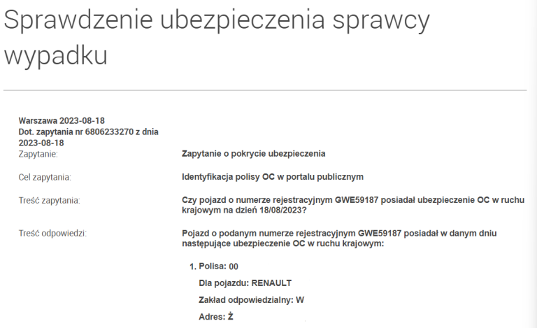 Sprawdzanie polisy OC po numerze rejestracyjnym - jak to zrobić?
